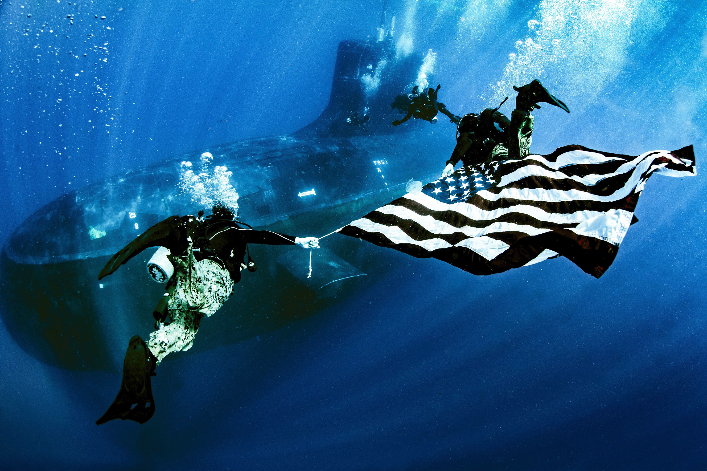 Naval Special Warfare Group Eight Display National Ensign – Tactical ...